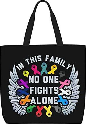 Generic Sac Fourre-Tout Luttez Contre Le Cancer En Toutes Couleurs : Rubans De Sensibilisation &Agrave; La Lutte Contre Le Cancer Sac &Agrave; Bandouli&egrave;re En Toile Personna