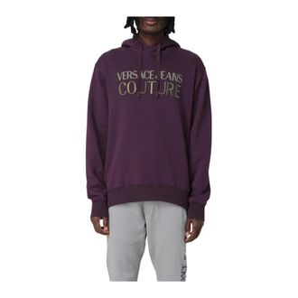 Versace Jeans Couture Logo Hoodie - - Sweatshirts & Hoodies - Herren - Lila - S