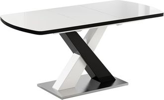 Vicco table de salle &agrave; manger Chinto, Noir, 120 x 80 cm extensible