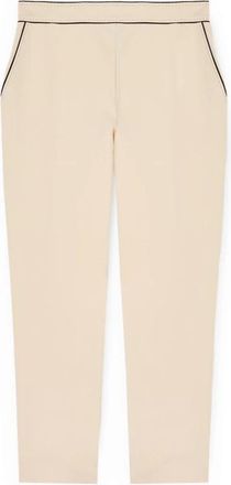 Motivi Femme, Pantalons, Blanc, Taille: 36 FR Pantalon avec passepoil