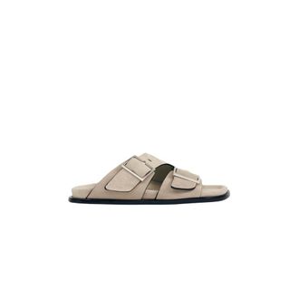 Alohas Alohas, Femme, Chaussures, Beige, Taille: 39 EU Sandales en Cuir Beige en Daim