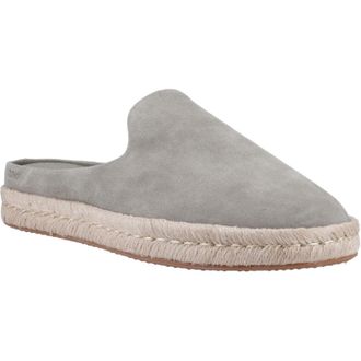 Toms Santiago Mule Leder Herren Hausschuhe in Vetiver-Grau