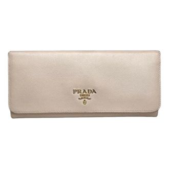 Prada Portefeuille Vintage Pre-owned - Femme - Pre-owned - Beige - Taille: ONE Size
