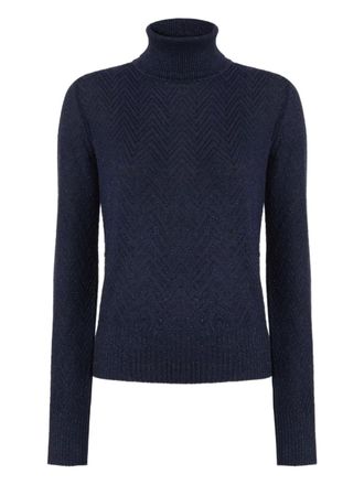 Missoni pull à motif de chevrons - Bleu