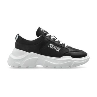 Versace Jeans Couture Sneakers mit Logo-Print - - Shoes - Herren - Schwarzk - 40 EU