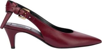 Moschino Femme, Chaussures, Rouge, Taille: 40 EU Slingback en cuir de veau