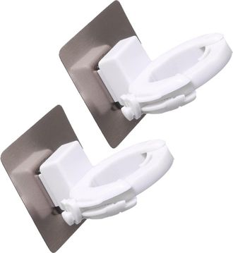 Cabilock Wandmontierter Duschgelflaschenhalter Silikon 2 Stück Ohne Bohren Verstellbar Für Shampoo Und Duschgel Küchen Und Badaufbewahrung Mit Haken