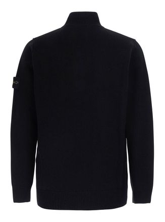 Stone Island Mens Wool High-Neck Sweater Black Tops Top