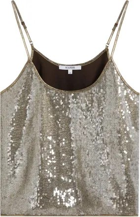 Scalpers Sequins Gold Top