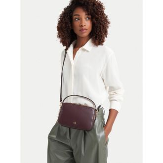 Calvin Klein Handtasche Calvin Klein Ck Hardware Camera Bag LV04F3678G Dunkelrot