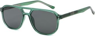 Generic Lunettes De Soleil R&eacute;tro Tendance &Agrave; Grande Monture For Hommes Et Femmes - Photos Et Shopping - Lunettes De Soleil De Sport(Green)