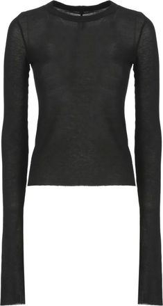 Rick Owens Femme, Tops, Noir, Taille: 36 FR Pull ras du cou