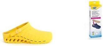 Scholl Clog Evo Jaune + Semelles Antistatiques avec Memory Cushion pour Clog Evo - Jaune/Marron