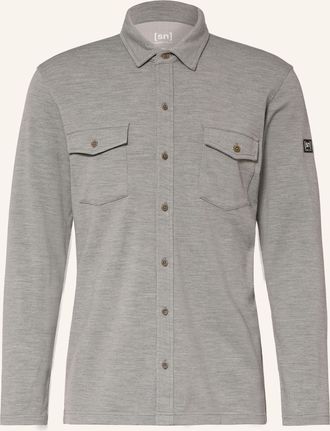 super.natural Outdoor-Hemd Adventure Regular Fit Mit Merinowolle grau