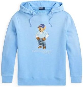 Polo Ralph Lauren Sweat imprim&eacute; &agrave; capuche en coton m&eacute;lang&eacute;