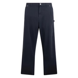 Moncler Baumwollmischung Gabardine Hose - - Trousers - Herren - Blau - XL