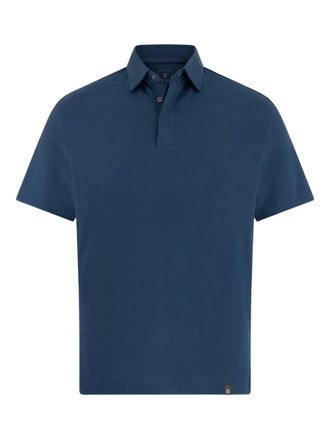 Boggi Milano metal press studs polo shirt - Blau