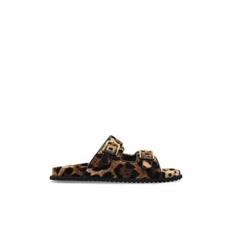 Dolce & Gabbana Pantoletten mit Tiermuster - - Shoes - Damen - Braun - 36 EU