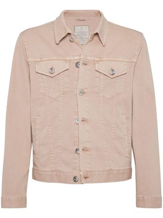 Brunello Cucinelli Jeansjacke mit klassischem Kragen - Nude