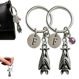 Generic Porte-cl&eacute;s inspirant chauve-souris &eacute;motionnelle en m&eacute;tal avec carte de motivation - Porte-cl&eacute;s effrayant attentionn&eacute; pour les amis, la famille et un u