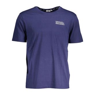 Fila Homme, Tops, Bleu, Taille: XL T-Shirt en Coton Bleu avec Imprim&eacute;