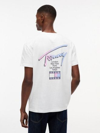 Tommy Jeans T-Shirt TJM REGULAR CITY SIGNATURE mit Tommy-Signatur-Logo auf dem R&uuml;cken