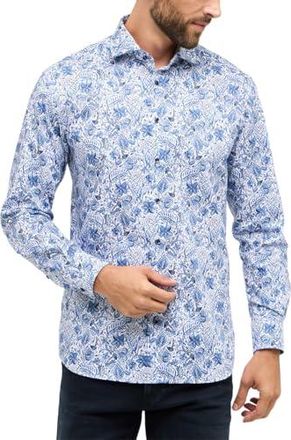 Eterna Homme Chemise en Twill Modern FIT 1/1 Bleu 44_H_1/1
