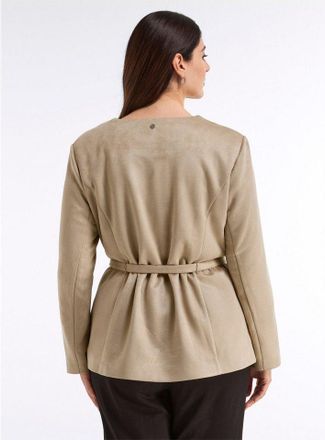 Sheego Allwetterjacke Velours-Jacke Langarm