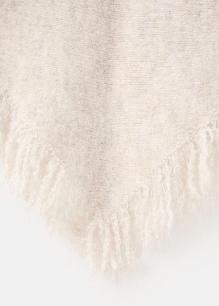 Mango Châle finitions franges sable - Femme - Taille unique - MANGO