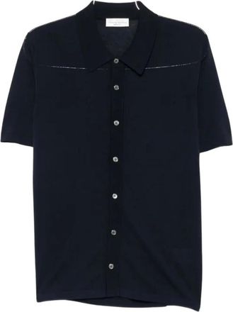 Roberto Collina Homme, Chemises, Bleu, Taille: 2XL Shirt SS