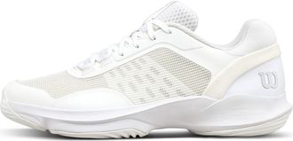 Wilson Hurakn Pro V2 Damen Padel-Schuhe, Sichere Kontrolle, Energetischer Komfort, Agile Bewegung, Rotationsgrip, Farbe: Wei&szlig;/Silber, Gr&ouml;&szlig;e: 8.5