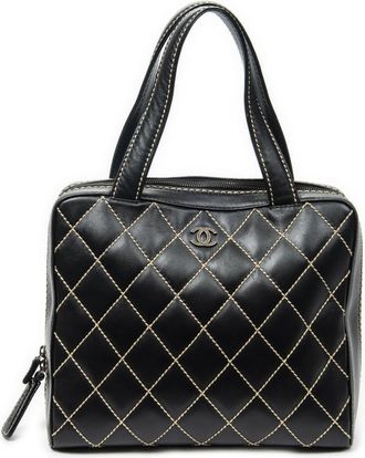 Chanel Crossbody Bags - CC Wild Stitch Square Tote - Gr. unisize - in Schwarz - f&uuml;r Damen