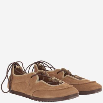 UGG Womens Ballerina Sneakers Quill Brown Suede Light