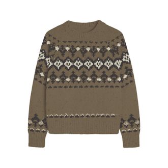 Saint Barth Pull col rond Merida Donegal - Femme - Pulls - Vert - Taille: 40 FR