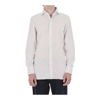 Finamore Homme, Chemises, Blanc, Taille: 3XL Camicia in cotone popeline stretch linea Napoli