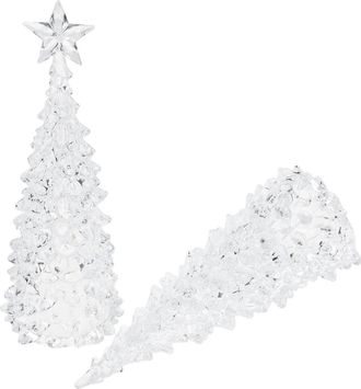 BESPORTBLE 2 St&uuml;ck Acryl Weihnachtsbaum Tischdekoration Detailreich Gestalteter Weihnachtsbaumschmuck Dekorativer Acryl Weihnachtsbaum f&uuml;r Wohnzimmer B&uuml;ro und Pa