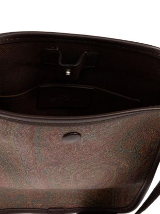 Etro Mens Shoulder Bag Paisley Jacquard Brown