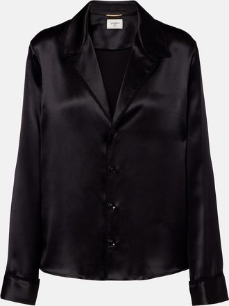 Saint Laurent Chemise en satin de soie