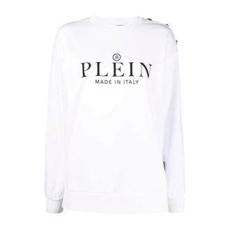 Philipp Plein Wei&szlig;er l&auml;ssiger Pullover mit Oversize-Passform - - Sweatshirts & Hoodies - Damen - Wei&szlig; - XS