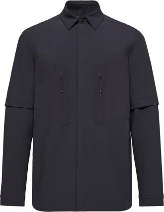 Moncler Moncler Surchemise 2-en-1 &Agrave; Logo, Homme, Noir, Taille: Xl