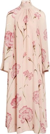 Giambattista Valli floral high-neck dress - Nude