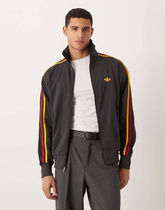 adidas Originals Firebird - Top de surv&ecirc;tement - Noir et dor&eacute;