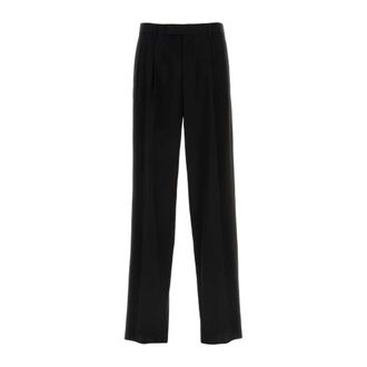 Versace Schwarze Viskosemischungshose - - Trousers - Herren - Schwarzk - L