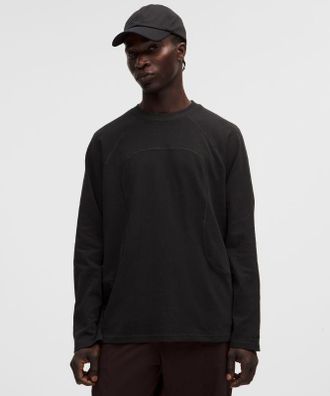 lululemon Oversized-Langarmshirt aus Bio- SLNSH Kollektion f&uuml;r M&auml;nner - Gr&ouml;&szlig;e XL in Black
