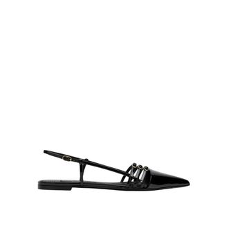 Dolce & Gabbana Schwarze Slingback-Ballerinas aus Lackleder - - Shoes - Damen - Schwarzk - 39 EU