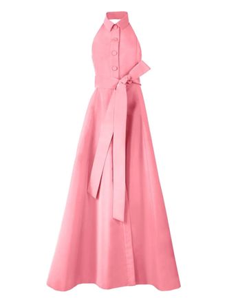 Carolina Herrera robe longue &agrave; dos nu - Rose