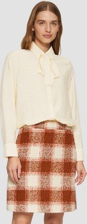 s.Oliver Langarmbluse Bluse Strukturierte Bluse mit abnehmbarer Schluppe
