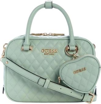 Guess Femme, Sacs, Vert, Taille: ONE Size Sac Bandouli&egrave;re Compact Zipp&eacute;
