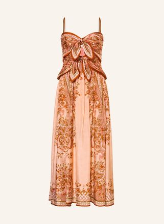 Zimmermann Seidenkleid Aster Mit Cut-Outs rosa