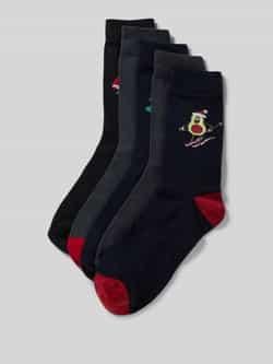 Jack & Jones Socken mit Label-Detail Modell XMAS ELEMENTS im 5er-Pack